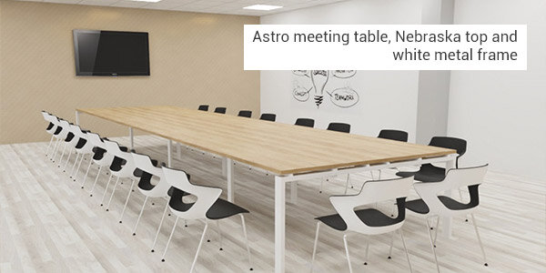 Square Metal Leg Boardroom Tables - HuntOffice.ie