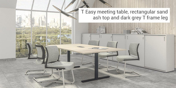 Metal T-Frame Boardroom Tables - HuntOffice.ie