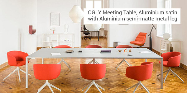 Square Metal Leg Boardroom Tables - HuntOffice.ie