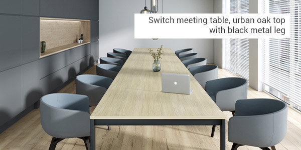 Square Metal Leg Boardroom Tables - HuntOffice.ie